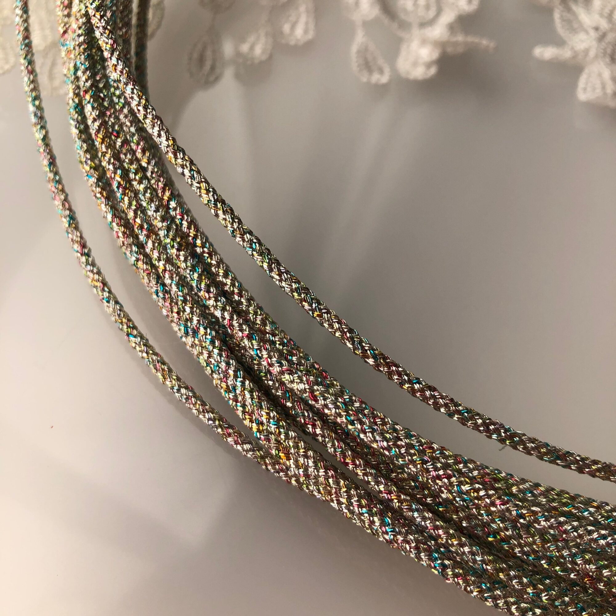 Fantastic Gold kumihimo code with iridescent melange tint Japanese ...