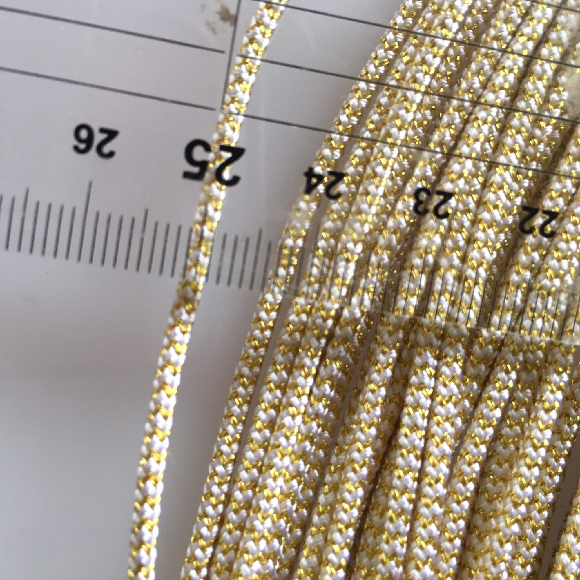 Gold & Silver round metallic cord kumihimo 2mm 5m Japanese kumihomo ...