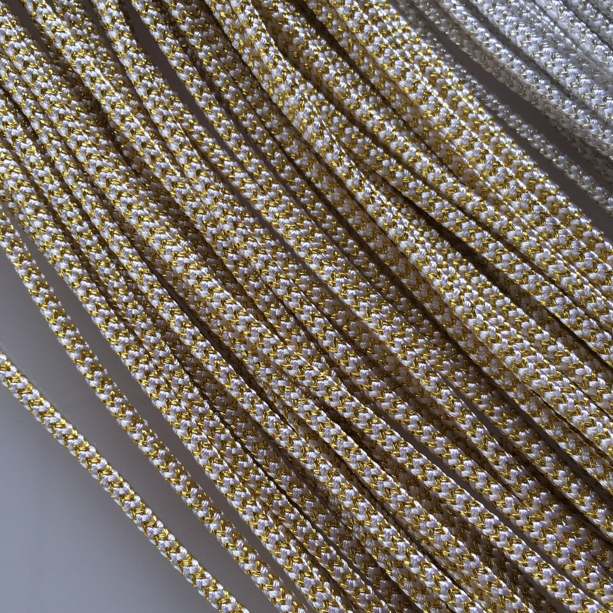 Gold & Silver round metallic cord kumihimo 2mm 5m Japanese kumihomo ...