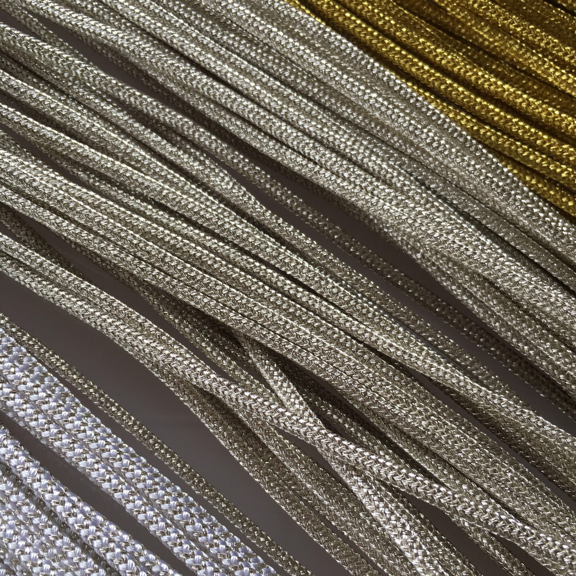 Gold & Silver round metallic cord kumihimo 2mm 5m Japanese kumihomo ...