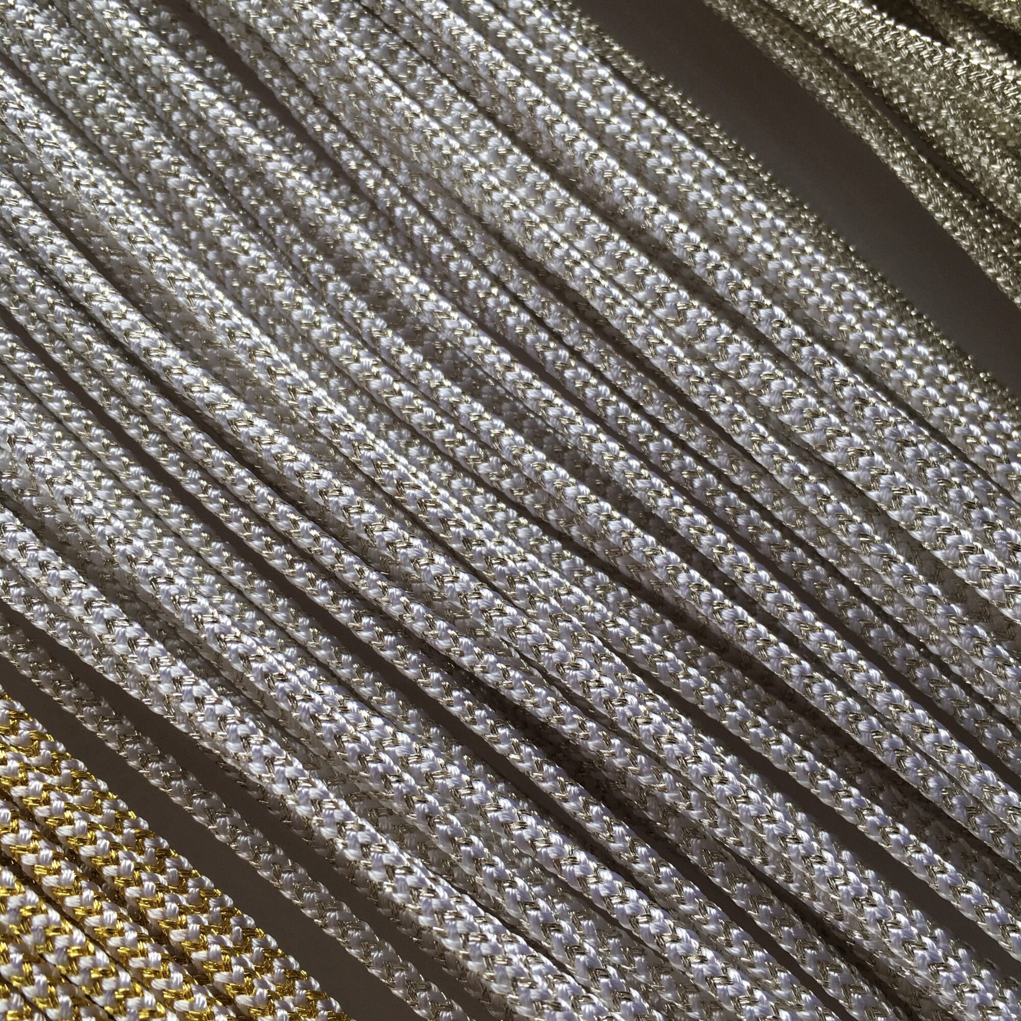 Gold & Silver round metallic cord kumihimo 2mm 5m Japanese kumihomo ...