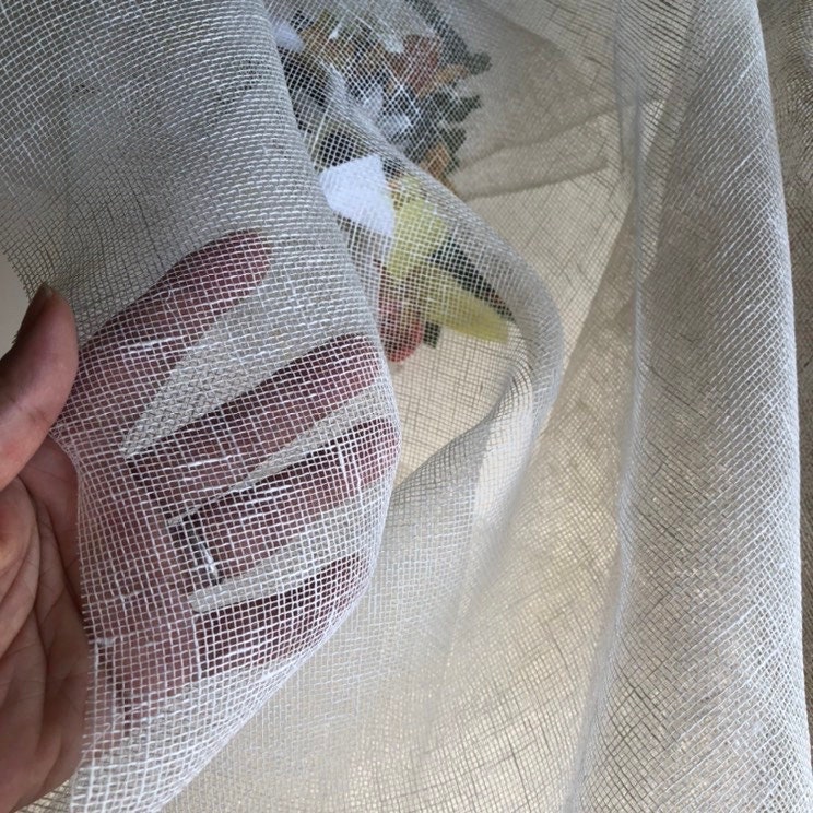 Japanese Linen mosquito net fabric 100cm/ Kaya cloth/ Linen 100% Made ...