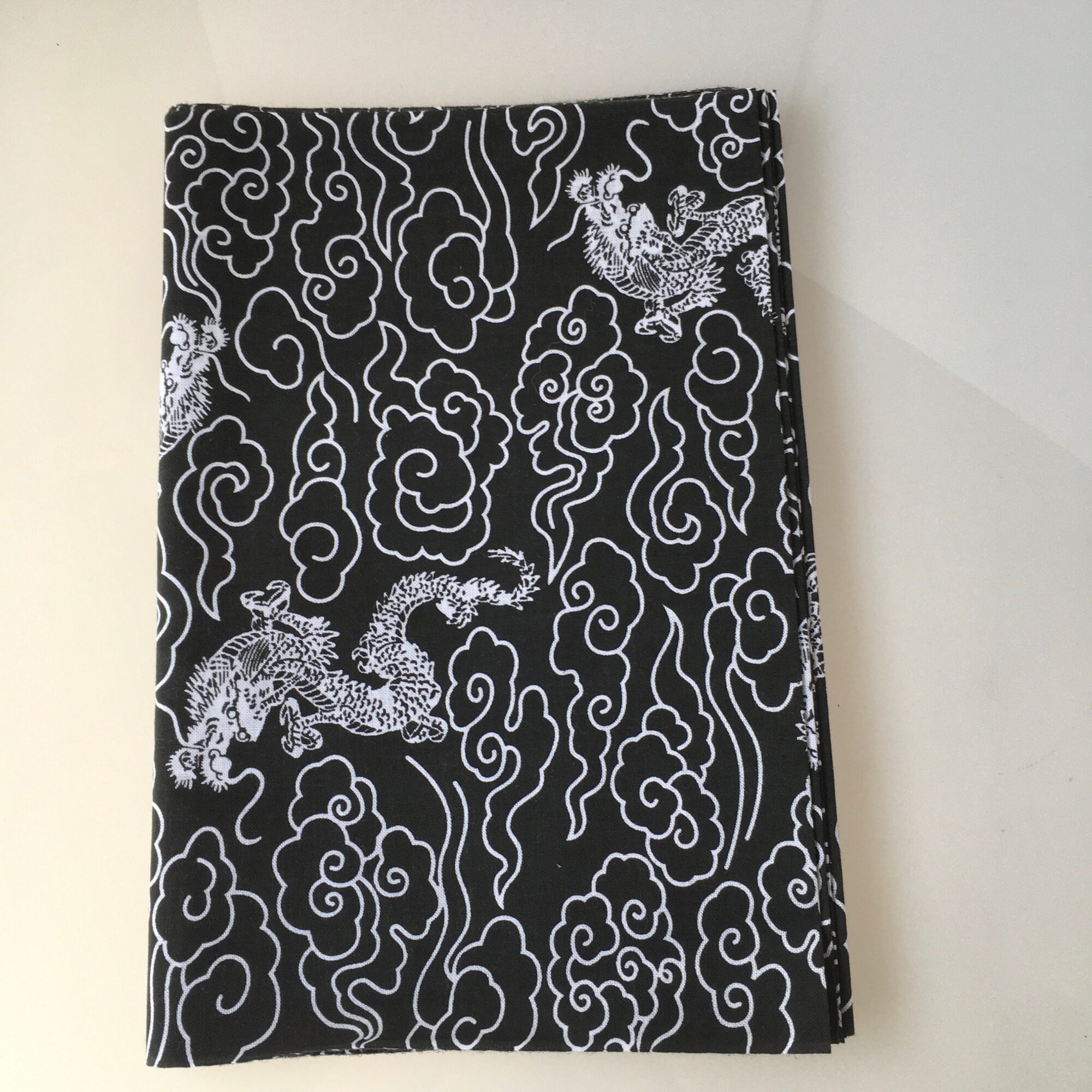 Japanese tenugui towel fabric 90cm Japanese traditional pattern “Dragon ...