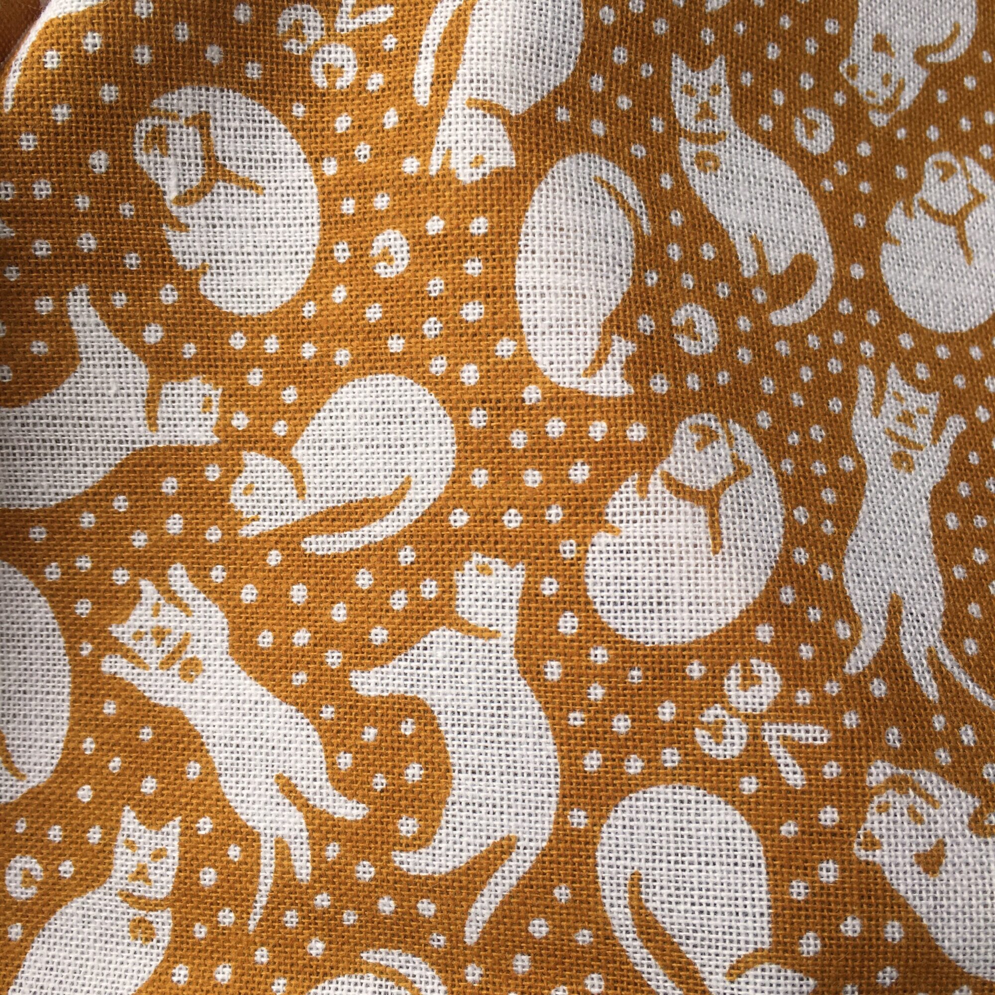 Japanese tenugui towel fabric Japanese traditional pattern “Bell Cat ...