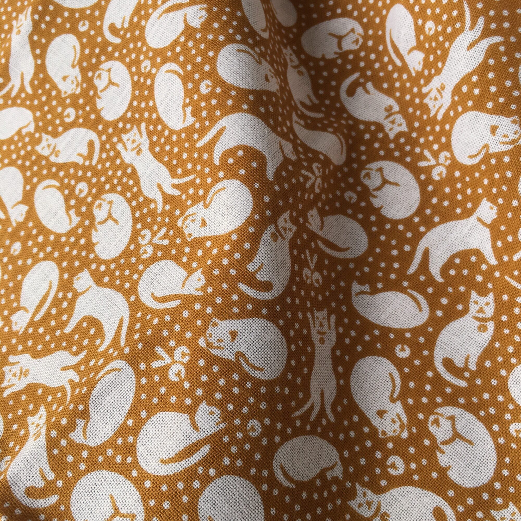 Japanese tenugui towel fabric Japanese traditional pattern “Bell Cat ...