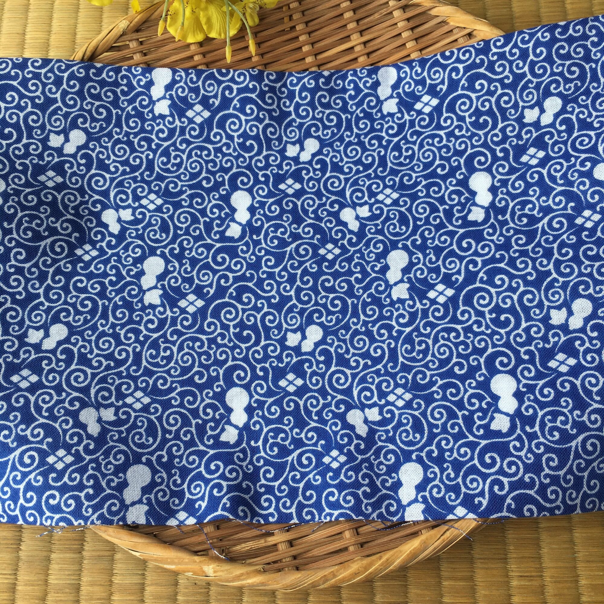 Japanese tenugui towel fabric Japanese traditional pattern “Gourd and ...
