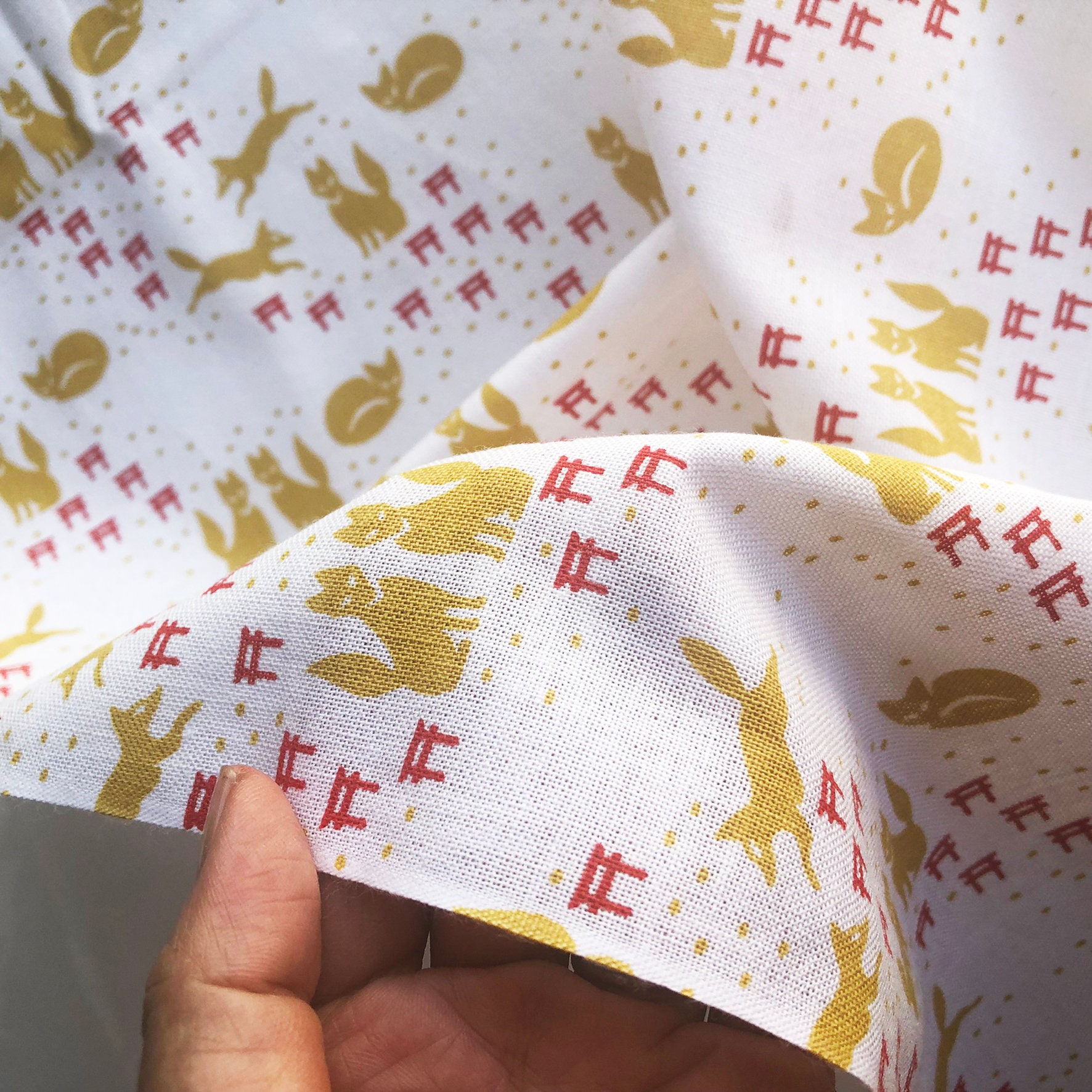 Japanese tenugui towel Japanese traditional pattern “Fox and shrine ...