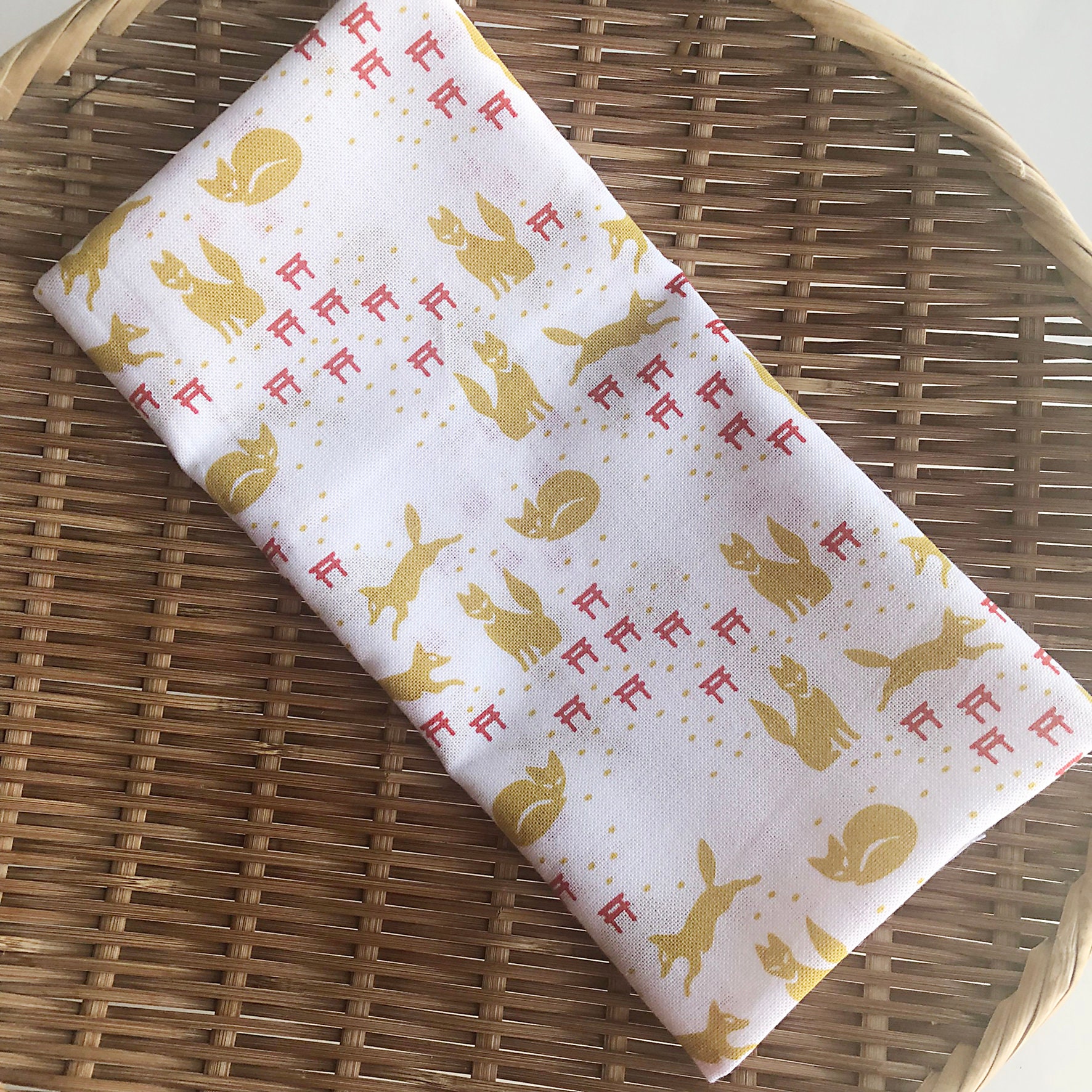 Japanese tenugui towel Japanese traditional pattern “Fox and shrine ...