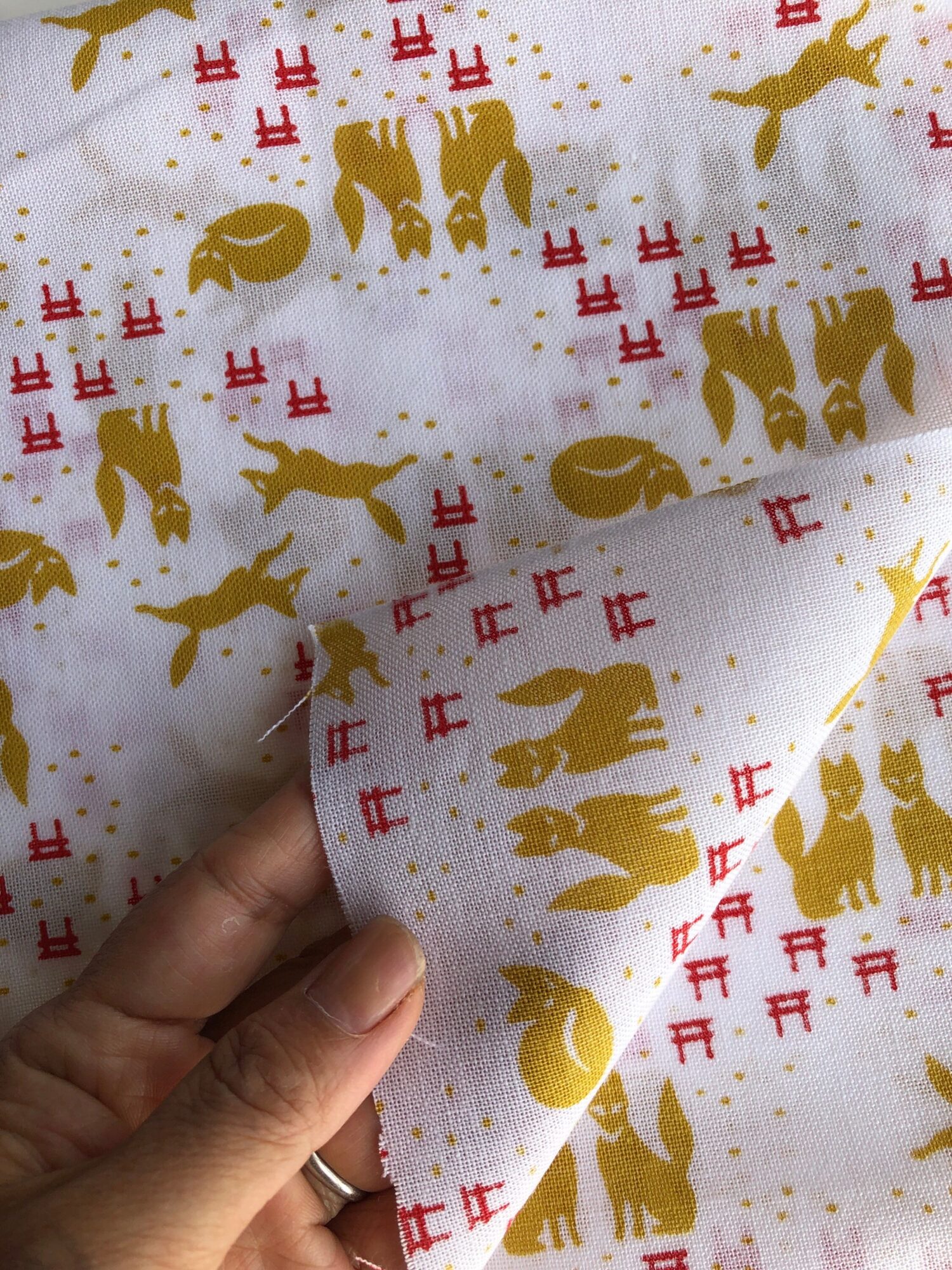 Japanese tenugui towel Japanese traditional pattern “Fox and shrine ...