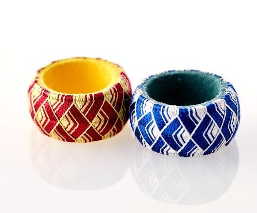 Kaga Yubinuki Kit – Seigaiha Blue Sea Wave Pattern -Japanese Silk ...