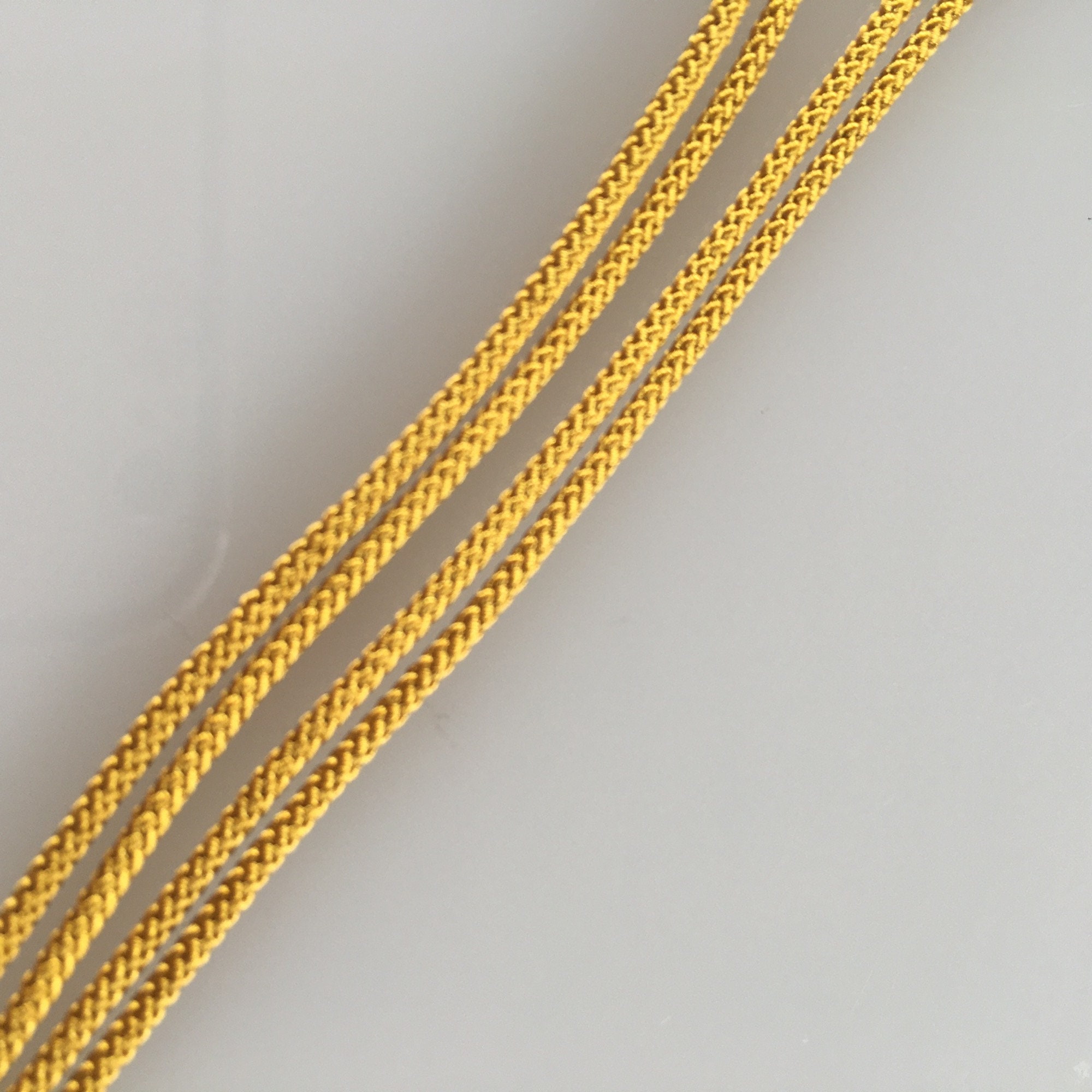 Silk round braided cord kumihimo 1.3mm 5meters Japanese silk cord “Edo ...