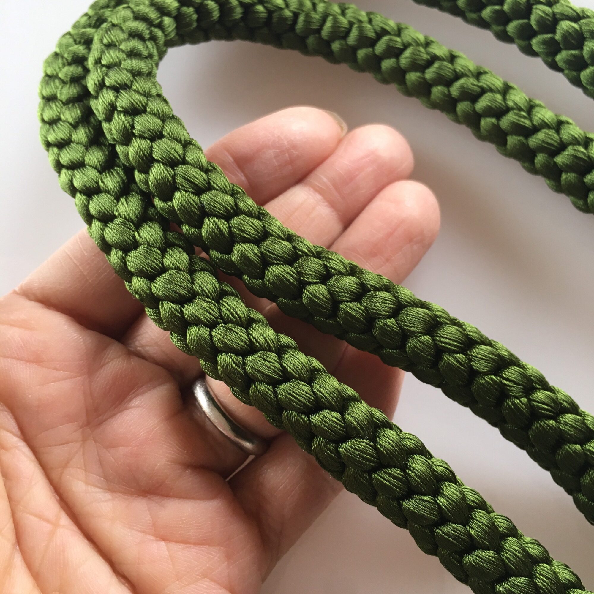 Silk round braided cord kumihimo 10mm 100cm THICK Japanese silk cord ...