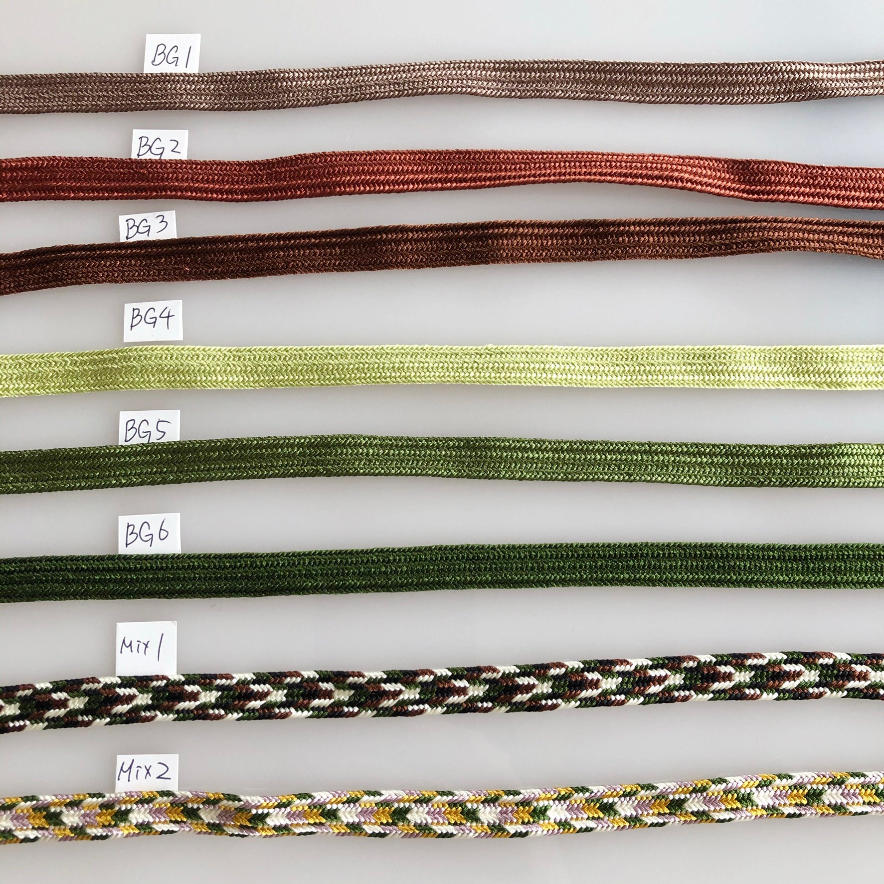 Silk round braided cord kumihimo 10mm 100cm THICK Japanese silk cord ...