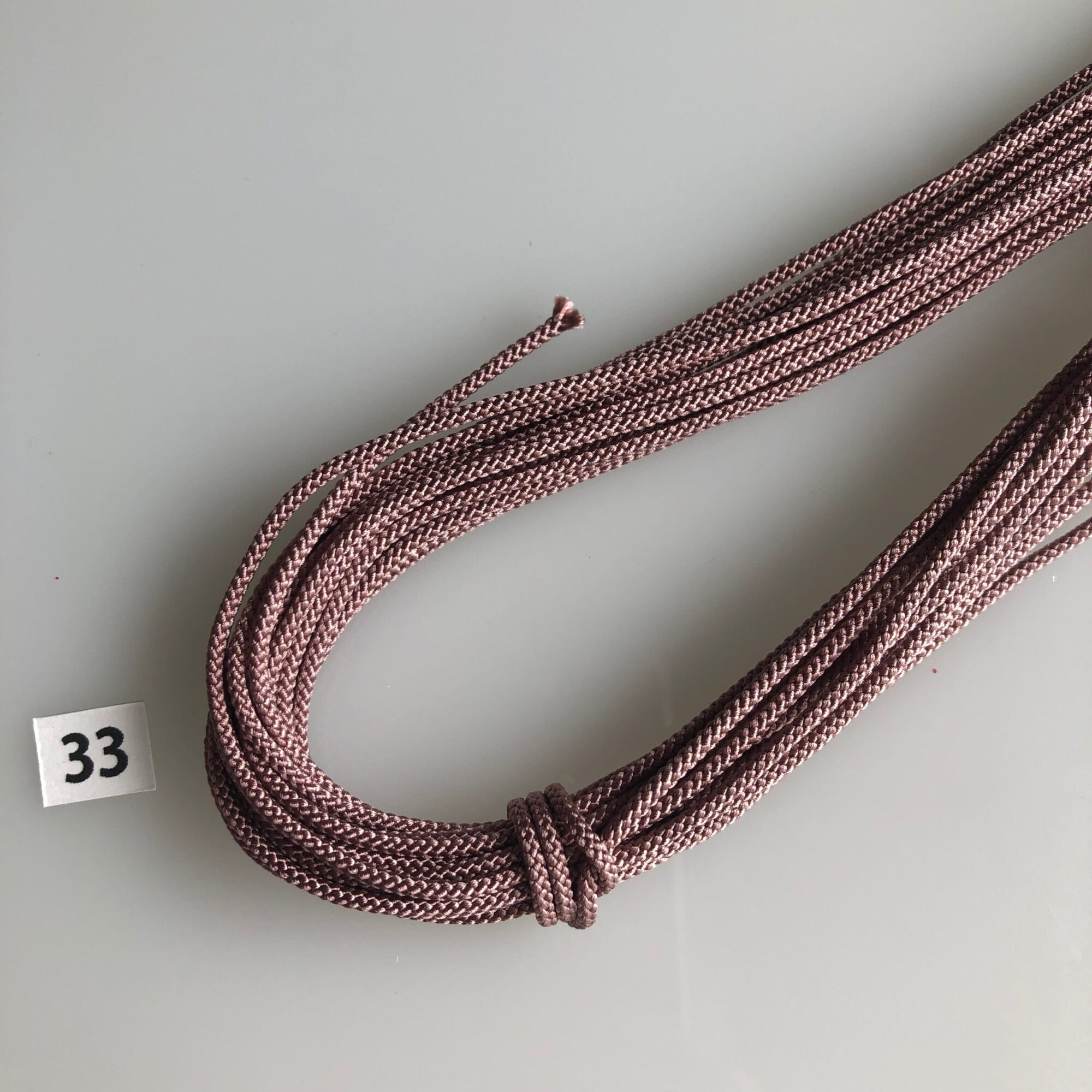 Silk round braided cord kumihimo 1.5mm 120cm Japanese silk cord ...