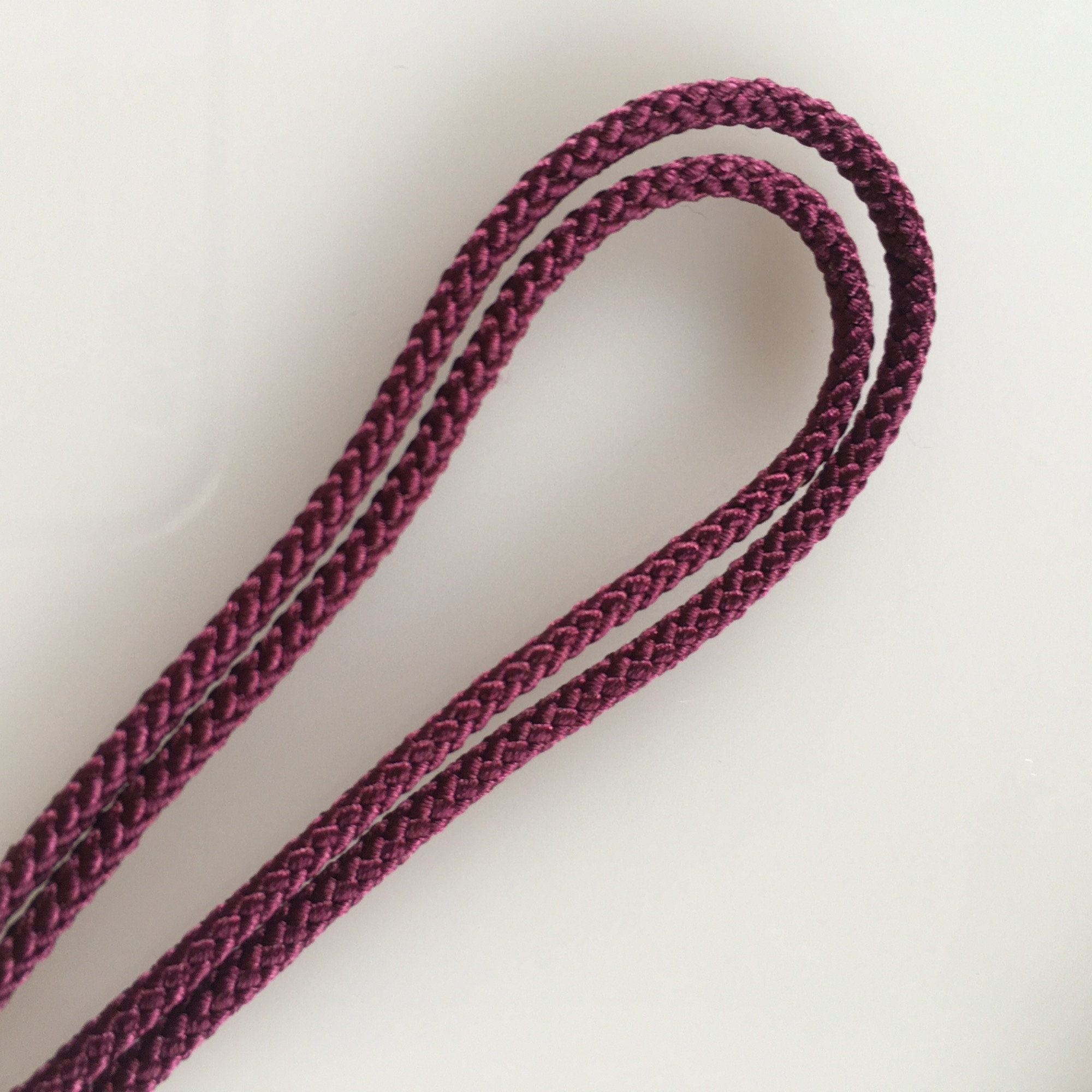 Silk round braided cord kumihimo 2mm 2 meters Japanese silk cord “Edo ...