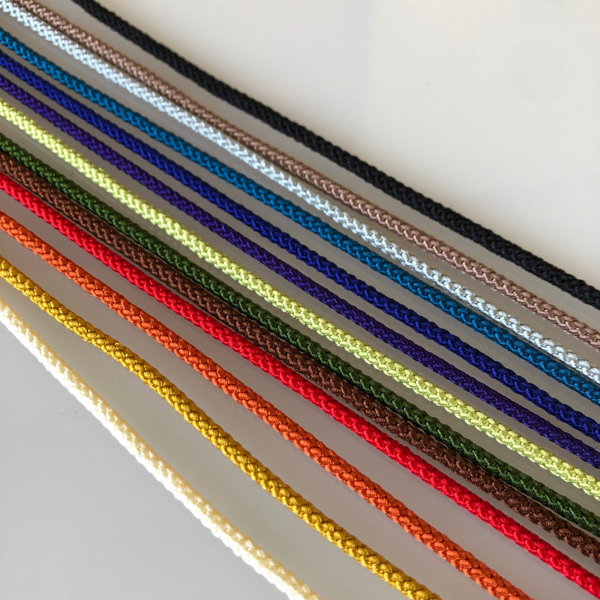 Silk round braided cord kumihimo 2mm 5 meters Japanese silk cord “Edo ...