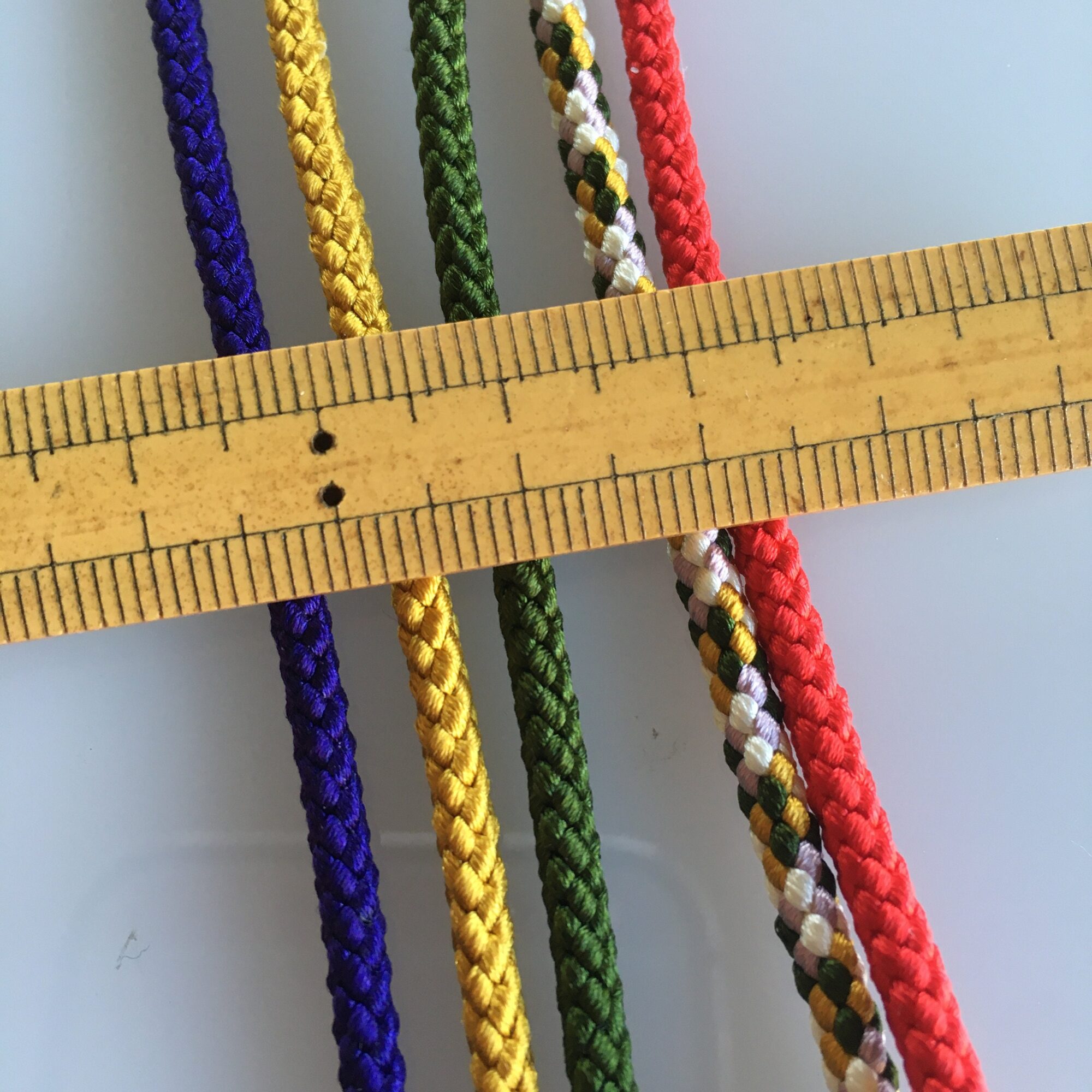 Silk round braided cord kumihimo 3mm 1meters Japanese silk cord “Edo ...