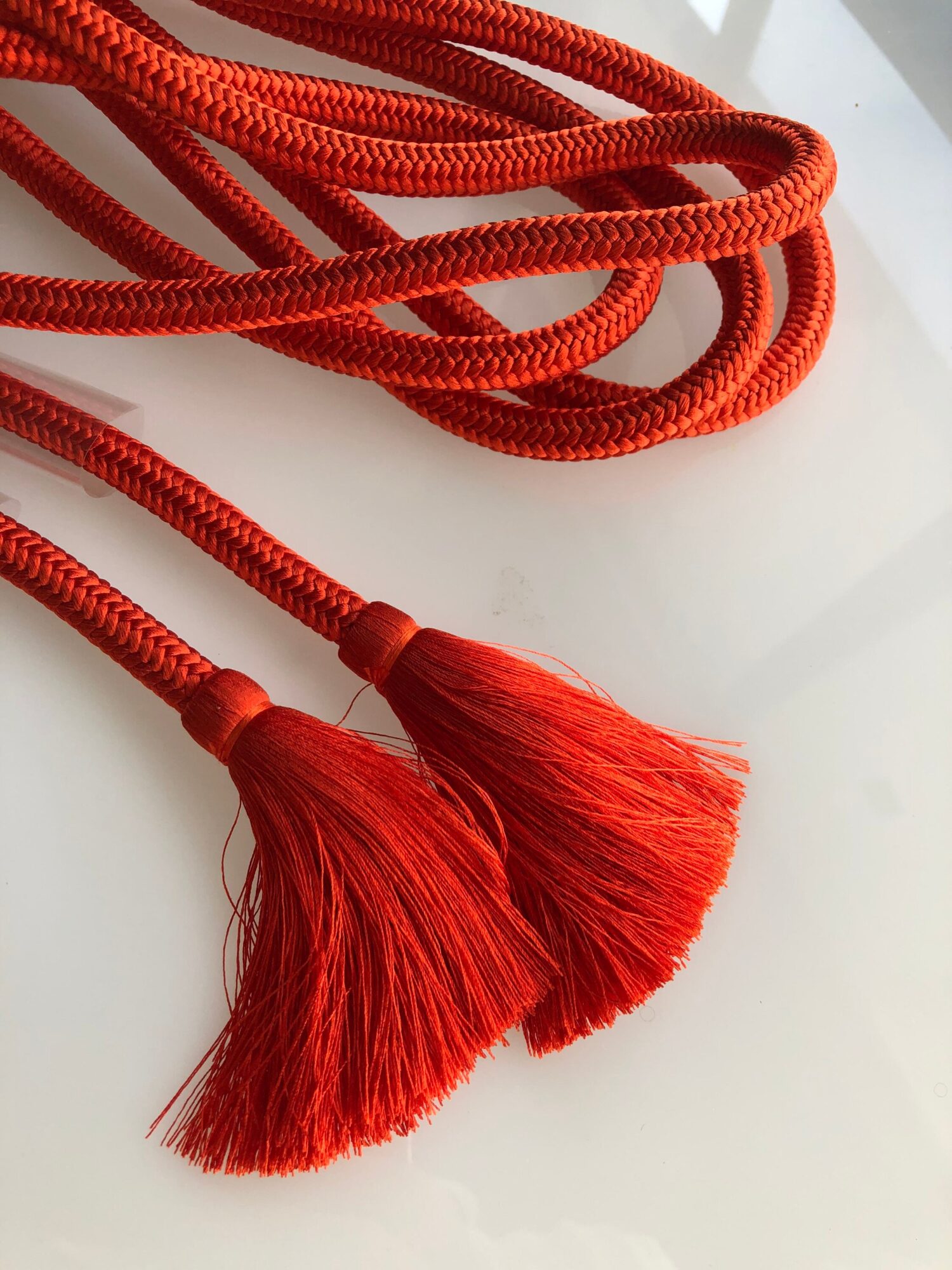 Silk round braided cord kumihimo shinobi no o/ 忍緒 kabuto 10mm THICK ...