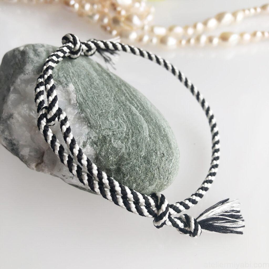 Silk round spiral braided cord kumihimo 2.5mm 1meters Japanese silk ...