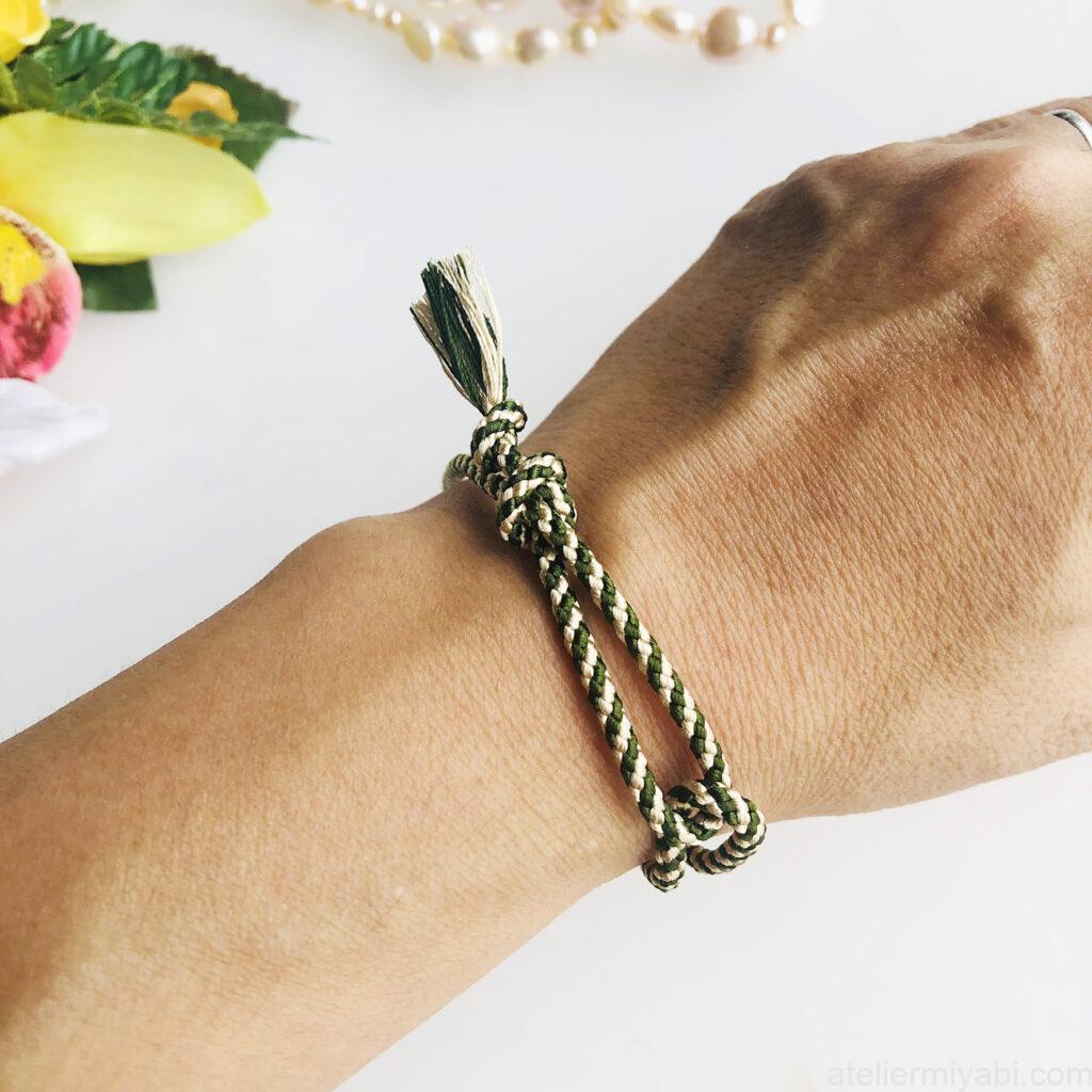 Silk round spiral braided cord kumihimo 2.5mm 1meters Japanese silk ...