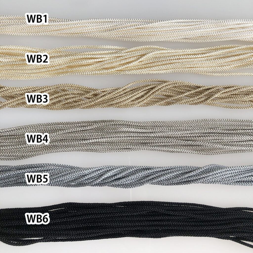 Silk round braided cord kumihimo 2mm 5 meters Japanese silk cord “Edo ...