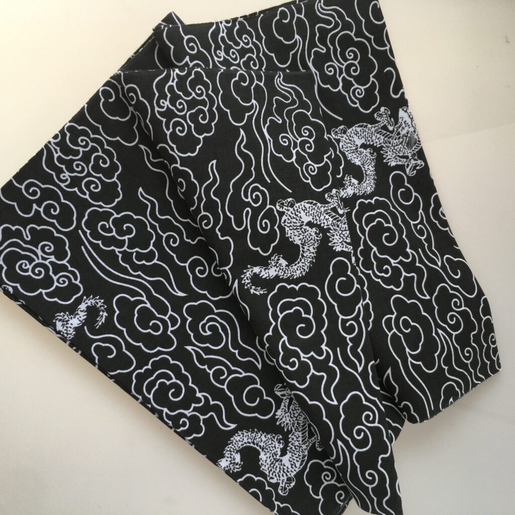 Japanese tenugui towel fabric 90cm Japanese traditional pattern "Dragon ...