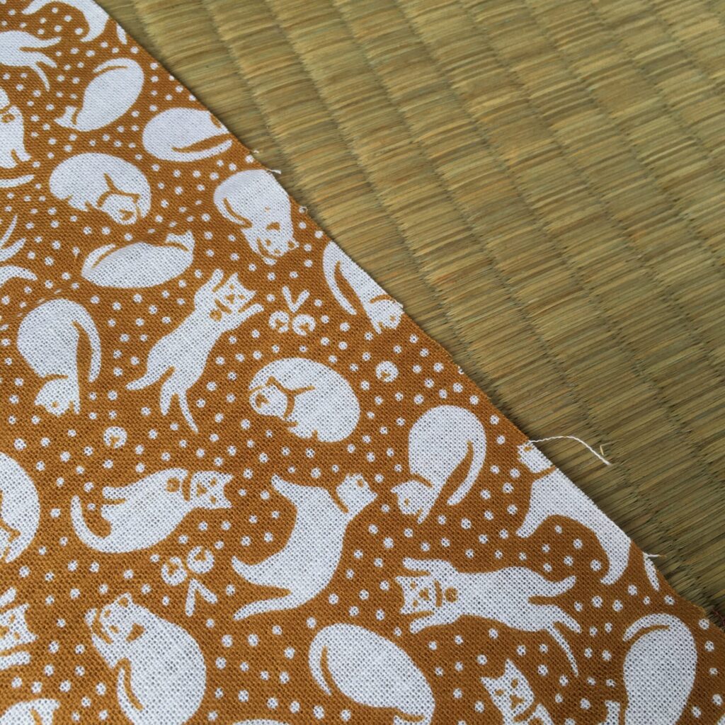 Japanese tenugui towel fabric Japanese traditional pattern "Bell Cat ...