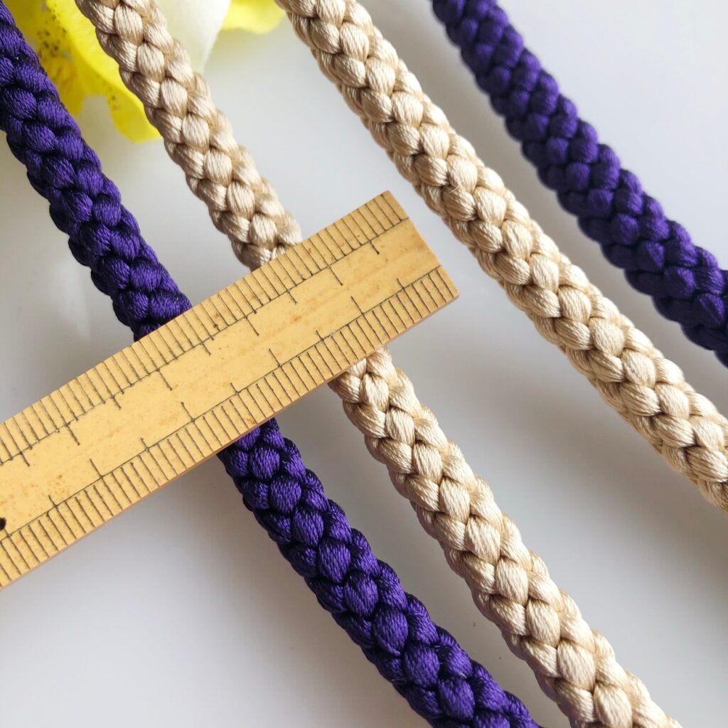Silk round cord kumihimo 7mm 1m Japanese silk cord “Edo-uchi-himo”/MADE ...