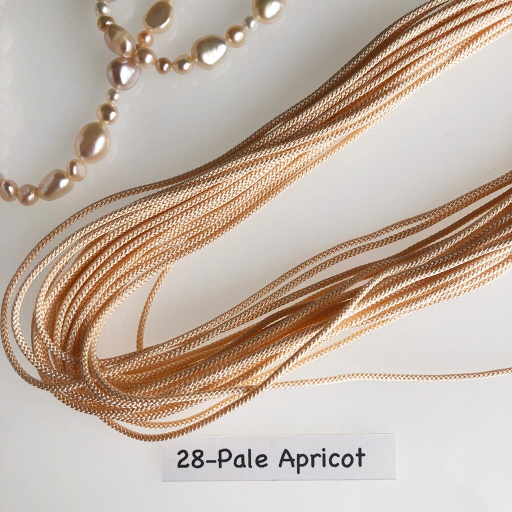 Silk round braided cord kumihimo 1.5mm 120cm Japanese silk cord ...