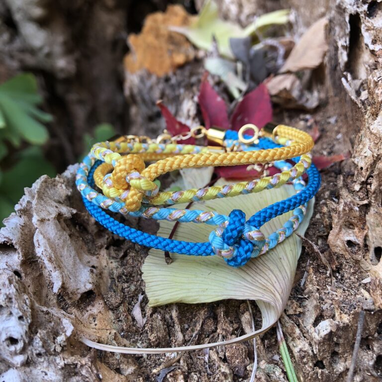 Dreams Come True Lucky Knot Japanese kumihimo Bracelet / with Mizuhiki ...