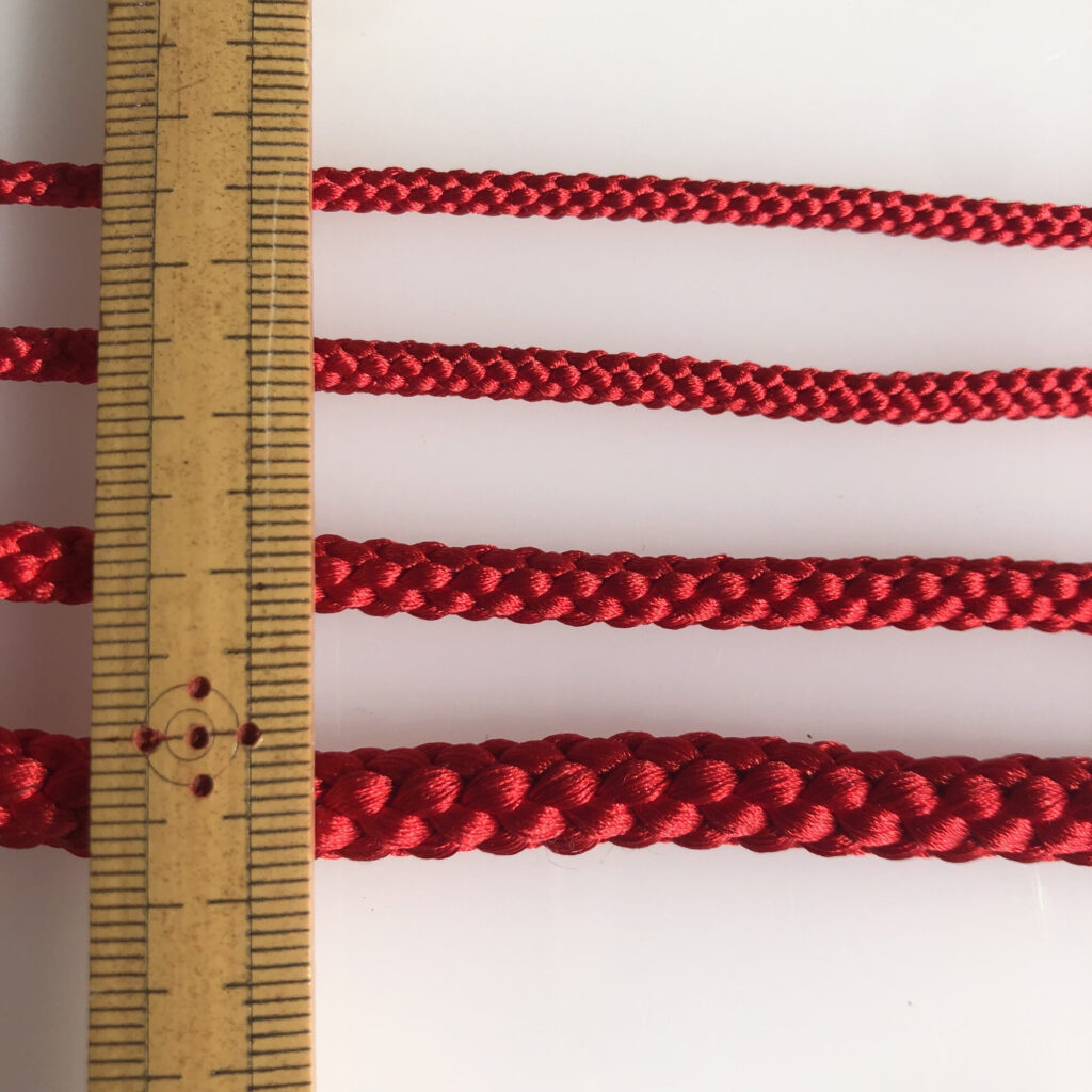 Red Silk round braided cord kumihimo Japanese silk cord/2.5mm-7mm/1 ...