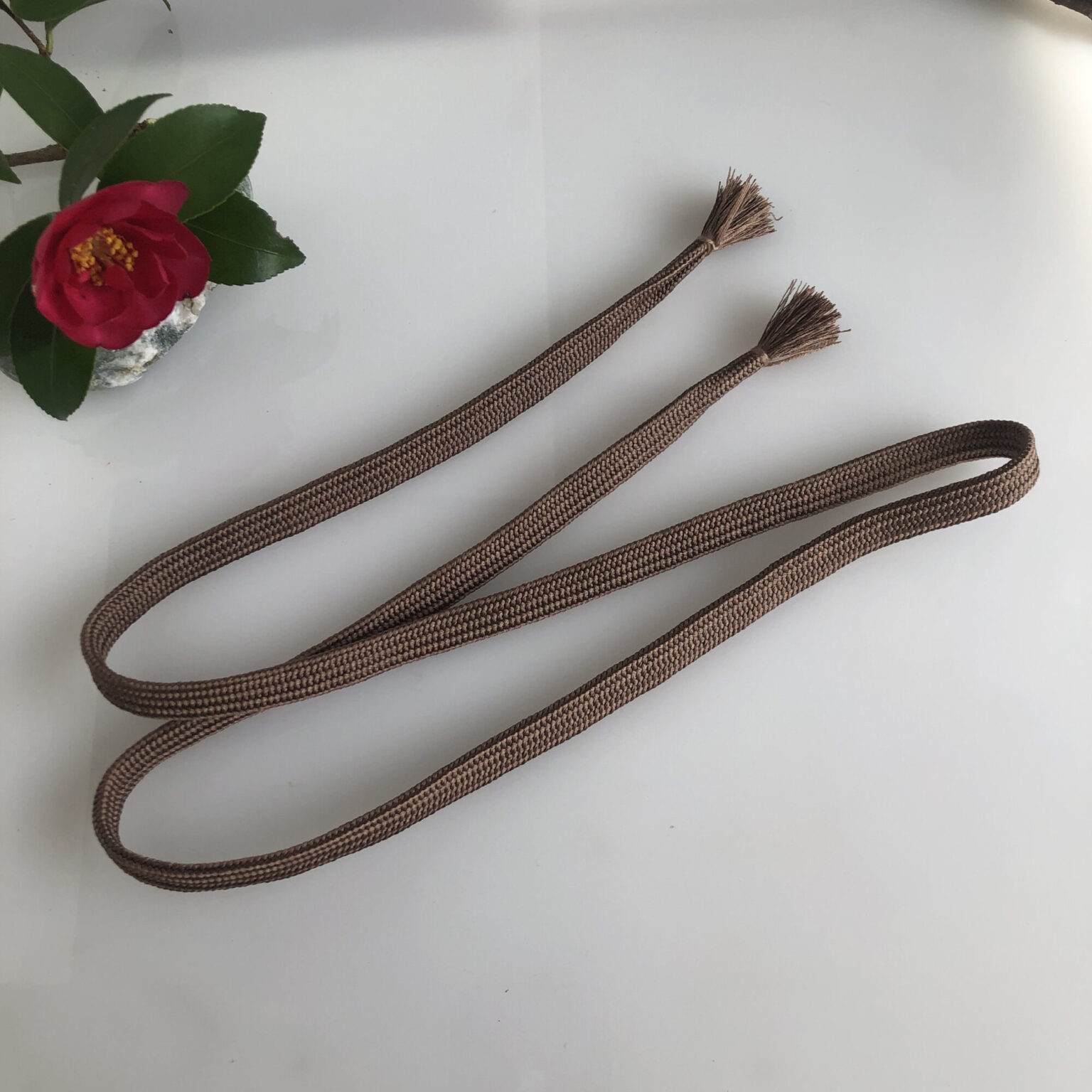 Short Silk Sageo cord for tanto wakizashi 11mm (thickness 3mm) 90cm ...