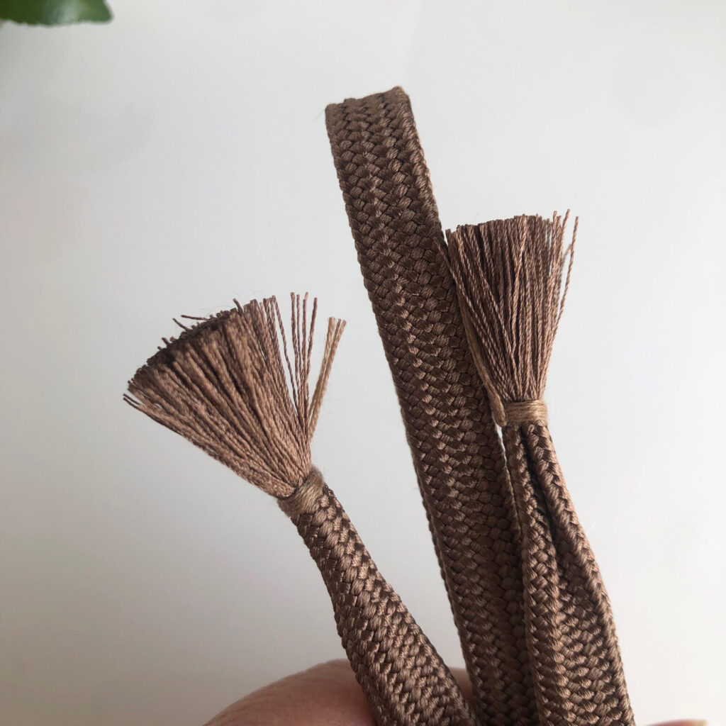 Short Silk Sageo cord for tanto wakizashi 11mm (thickness 3mm) 90cm ...