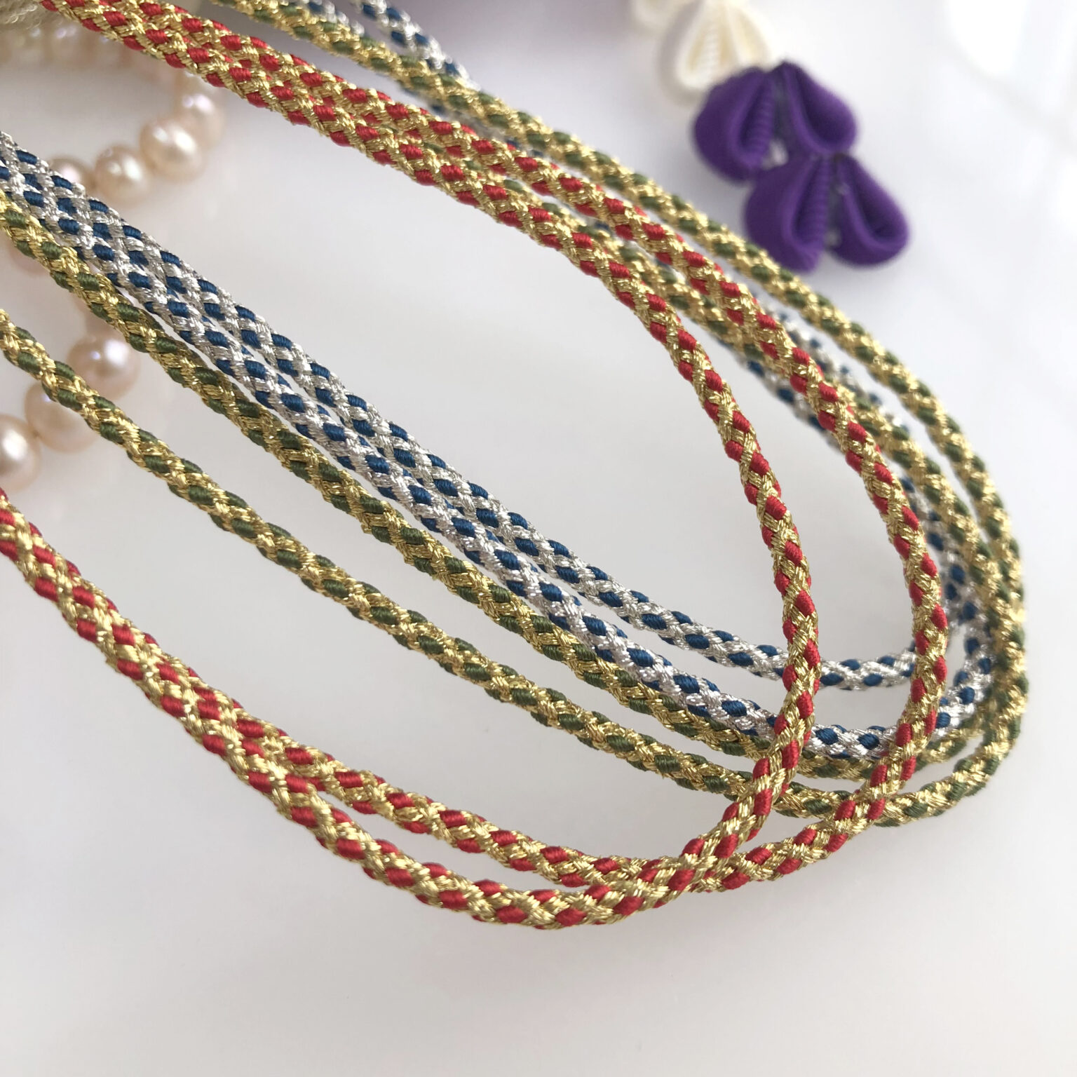 Silk cord kumihimo - Atelier Miyabi