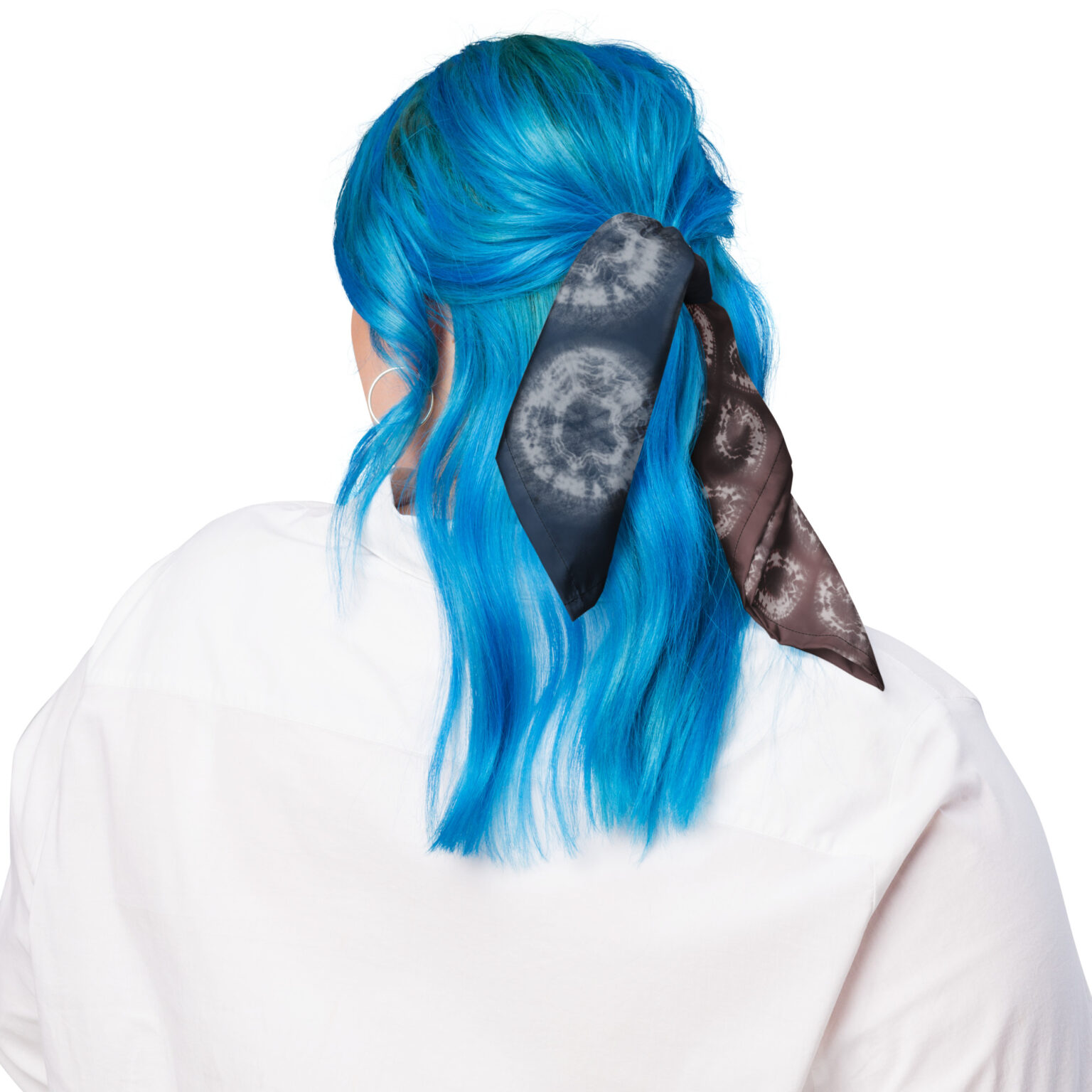 Indigo / Akane Shibori Shippou & Circle bandana Furoshiki - Atelier Miyabi