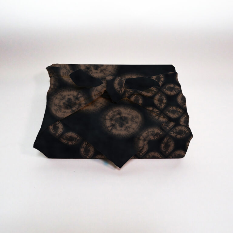 Deep Indigo Overdyed with Kakishibu Shibori Shippou & Circle bandana ...