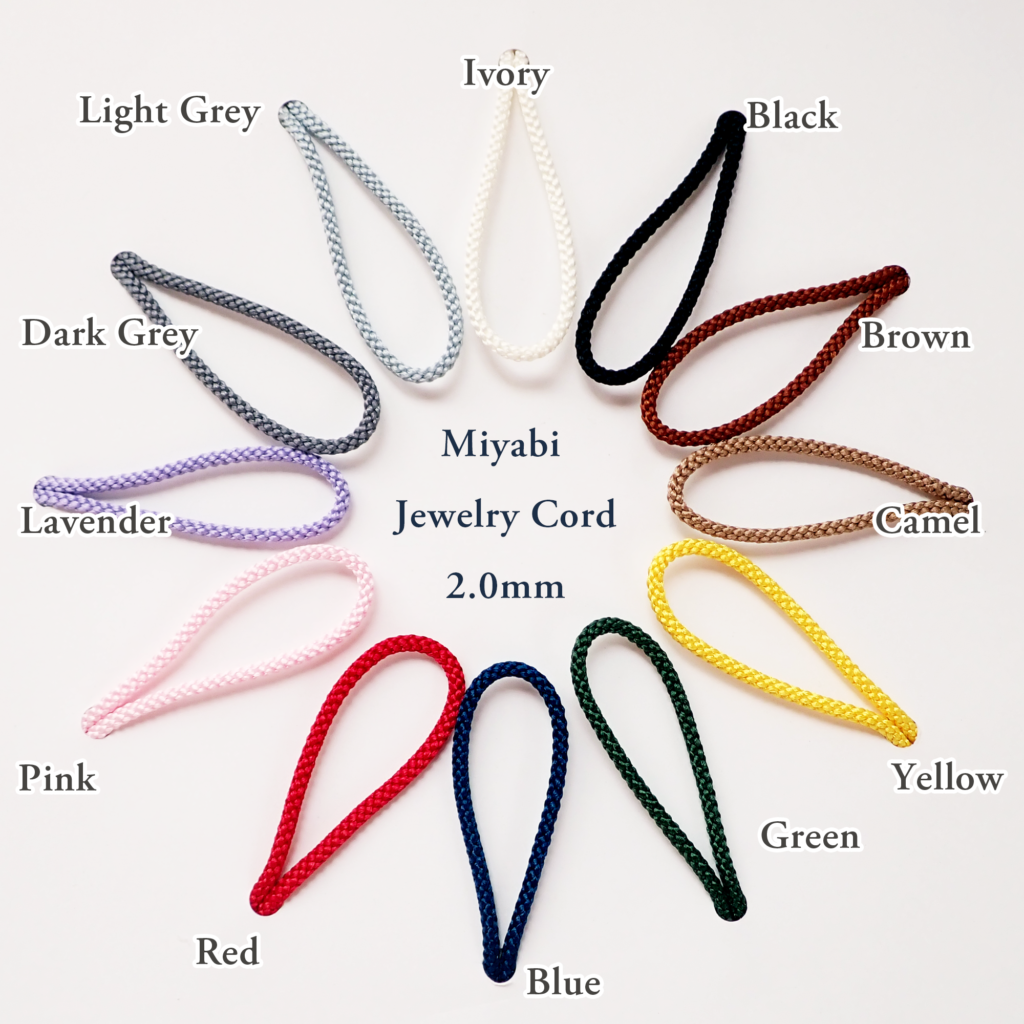 Japanese Kumihimo Cord 2.0mm for Jewelry | Miyabi Jewelry Cord Series ...