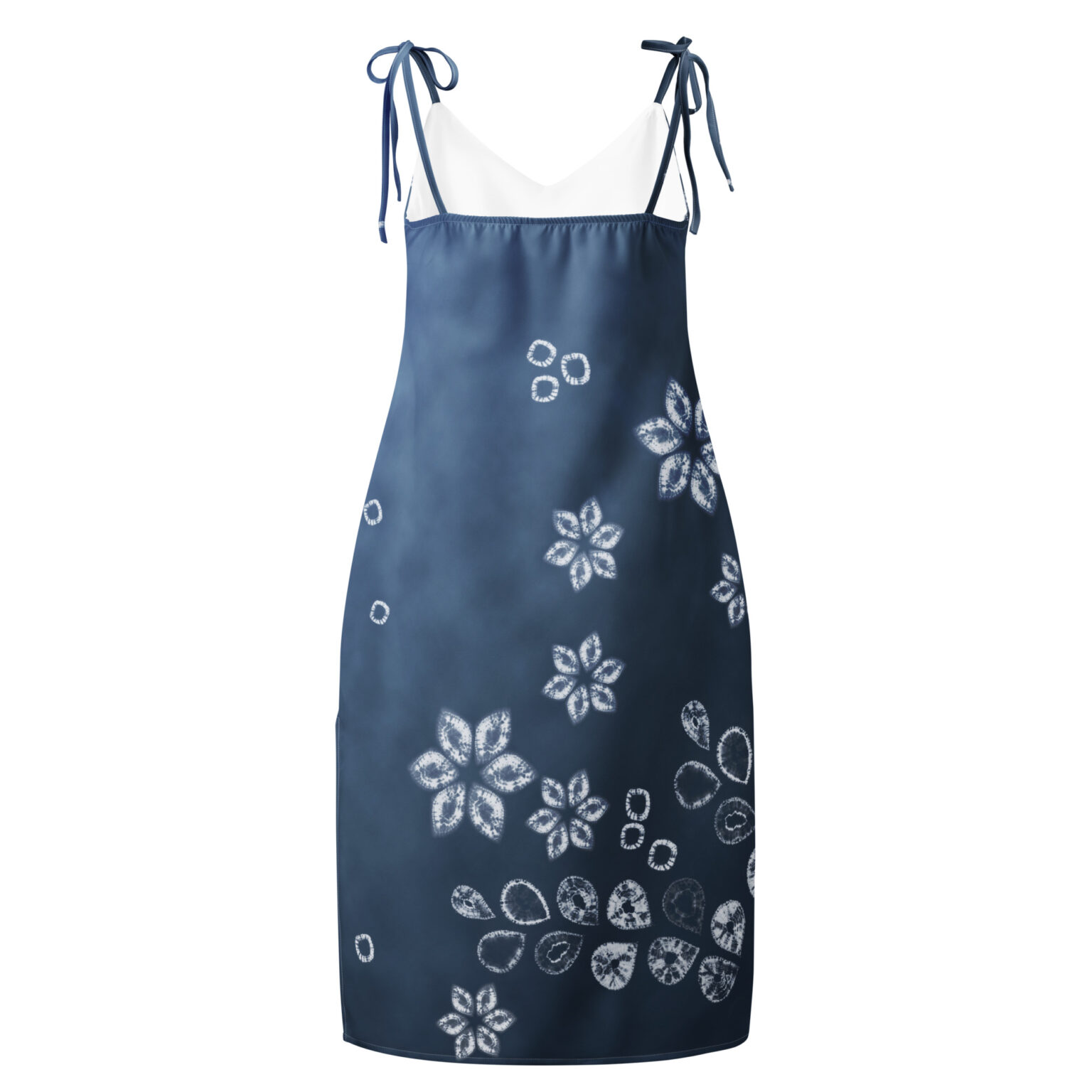 Indigo Blue Floral Shibori Inspired Slip Dress ID: 11217 | Edit ...